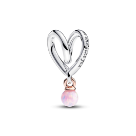 PANDORA MOMENTS Charm Herz mit pinken Opal 783242C01 - jetzt günstig ...