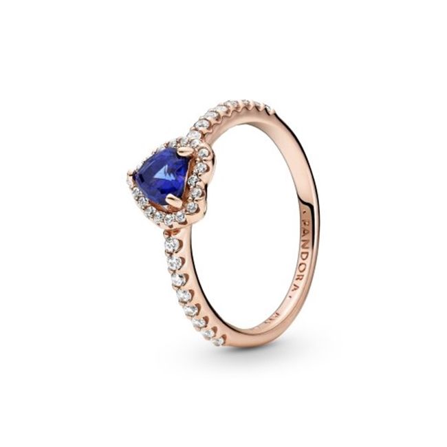 Pandora elevated heart ring rose gold store