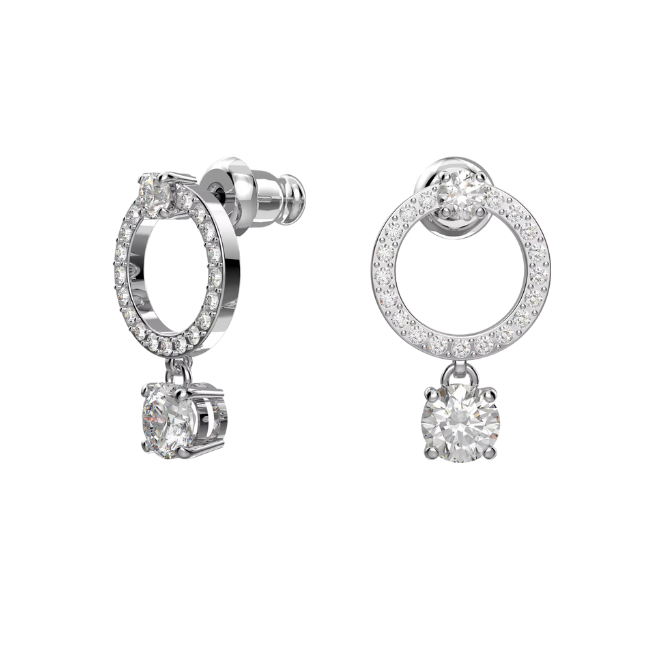 Swarovski Damen Ohrstecker Attract Circle silber weiss 5563278 Jetzt gunstig kaufen