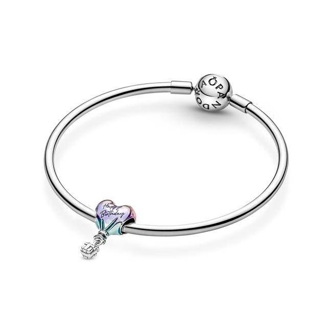 PANDORA Charm Geburtstag HeiBluftballon Silber Emaille 791501C01